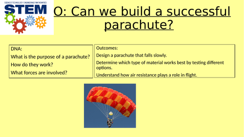 STEM Club Project Parachutes | Teaching Resources