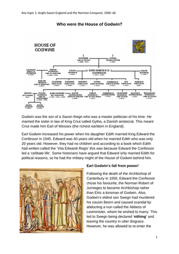 The power of the House of Godwin | Teaching Resources