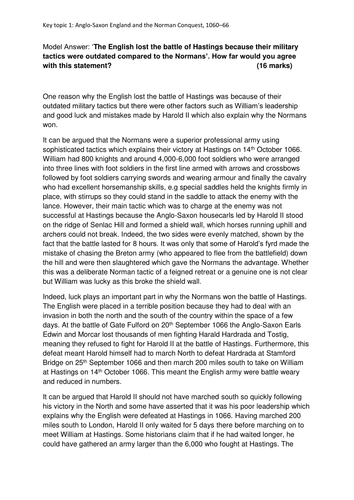 The Norman invasion | Teaching Resources