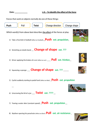 Forces-15 lessons+plans+test+answers | Teaching Resources