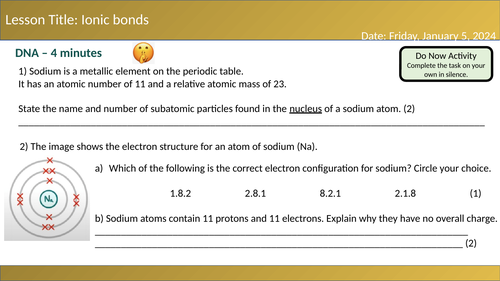 Bonding and Classifying Substances (full unit of lessons) | Teaching ...