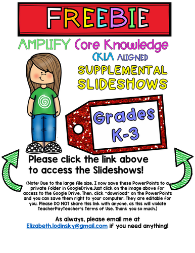 Amplify CKLA Core Knowledge ALIGNED Slideshows Grades K-3 | Teaching ...