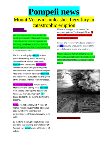 Y4 talk4writing unit - Volcano newspaper | Teaching Resources