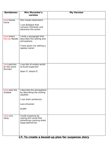 Year 5/6 Suspense Writing English | Teaching Resources