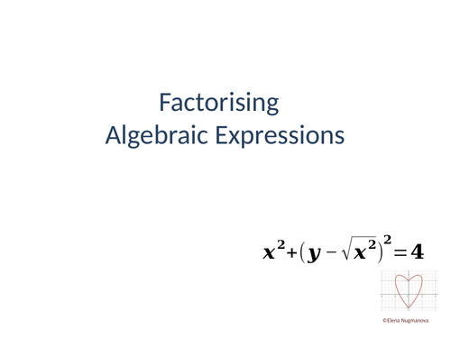 Factorising algebraic expressions lesson | Teaching Resources Factorising algebraic expressions lesson | Teaching Resources
