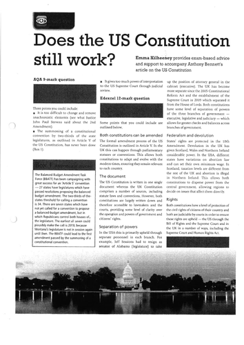 US checks and balances | Teaching Resources