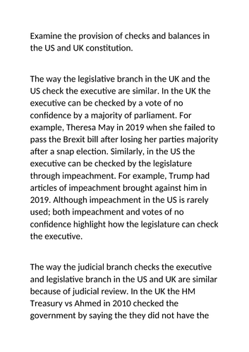 US checks and balances | Teaching Resources