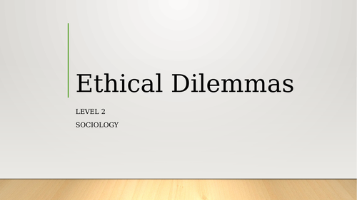 Ethical Dilemma Case Study | Teaching Resources