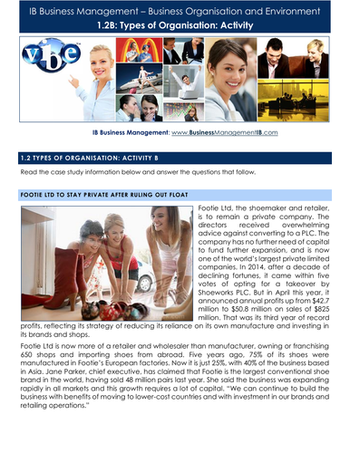 Organisation Management - Lesson 3 Organisation and Business Types ...