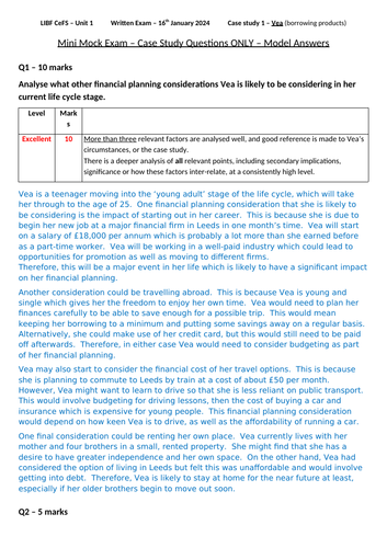 LIBF CeFS U1 Exam JAN 2024: CS1 - PREMIUM Bundle | Teaching Resources