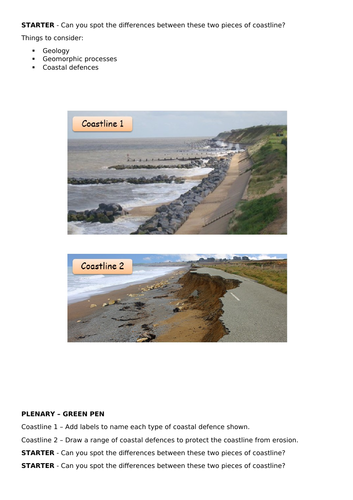 KS3 - What is happening to our coastline? L5. How can we protect our ...