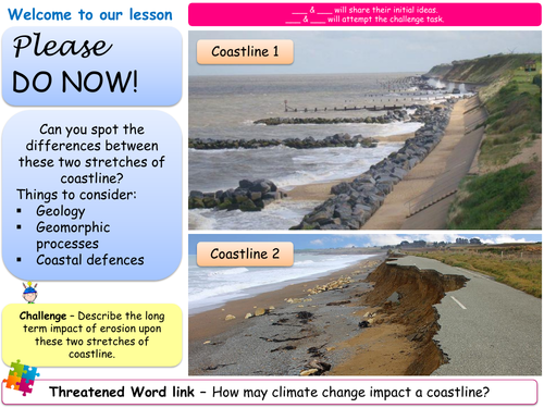 KS3 - What is happening to our coastline? L5. How can we protect our ...