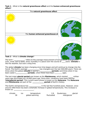 KS3 Geography Climate Change. L1. What is climate change? | Teaching ...