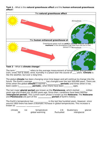 KS3 Geography Climate Change. L1. What is climate change? | Teaching ...