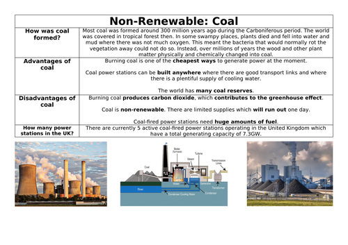 KS3 Geography Climate Change. L5. Renewable and nonrenewable energy ...
