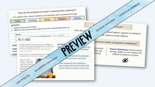 Experiences of Slavery - Resisting Slavery | Teaching Resources