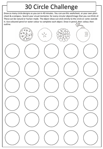 Art Cover lesson - Circle draw challenge | Teaching Resources