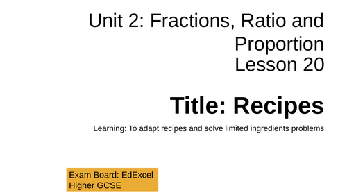 Chapter 2 - Fractions, Ratio and Proportion - Edexcel GCSE Maths Higher ...