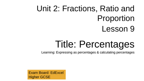 Chapter 2 - Fractions, Ratio and Proportion - Edexcel GCSE Maths Higher ...