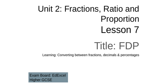 Chapter 2 - Fractions, Ratio and Proportion - Edexcel GCSE Maths Higher ...