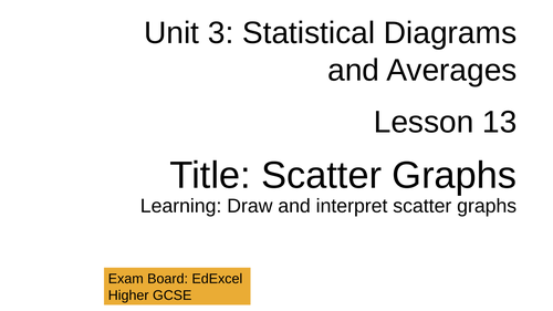 Chapter 3 - Statistical Diagrams and Averages - Edexcel GCSE Maths ...
