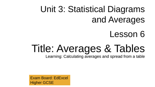 Chapter 3 - Statistical Diagrams and Averages - Edexcel GCSE Maths ...