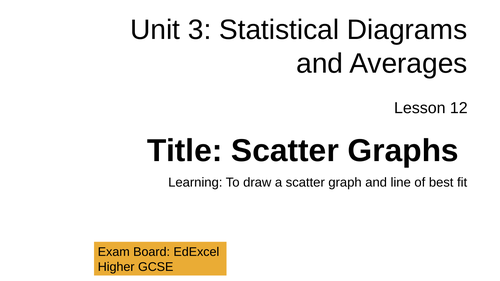 Chapter 3 - Statistical Diagrams and Averages - Edexcel GCSE Maths ...