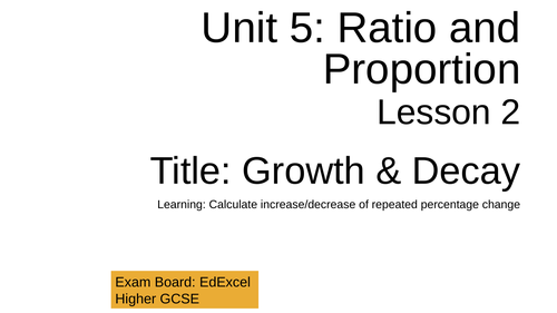 Chapter 5 - Ratio and Proportion - Edexcel GCSE Maths Higher Tier ...