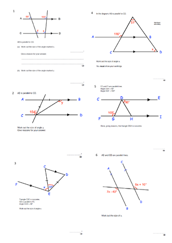 Chapter 6 - Angles - Edexcel GCSE Maths Higher Tier | Teaching Resources