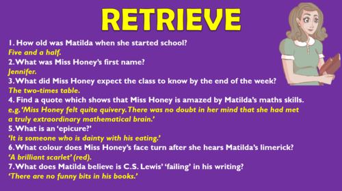 Matilda - Chapters 7 and 8 - Double Lesson! | Teaching Resources