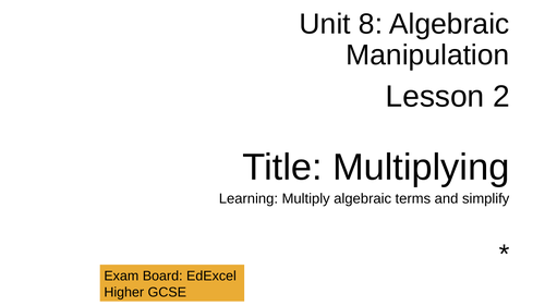 Chapter 8 - Algebraic Manipulation - Edexcel GCSE Maths Higher Tier ...