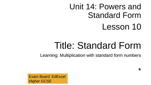 Chapter 14 - Powers and Standard Form - Edexcel GCSE Maths Higher Tier ...