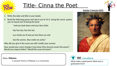 Cinna the poet- the tragedy- Julius Caesar | Teaching Resources