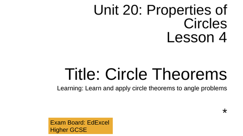 Chapter 20 - Properties of Circles - Edexcel GCSE Maths Higher Tier ...