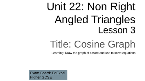 Chapter 22 - Non Right Angled Triangles - Edexcel GCSE Maths Higher ...