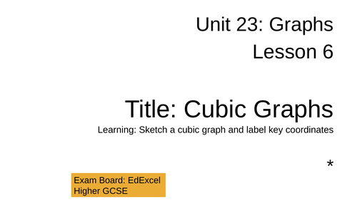Chapter 23 - Graphs - Edexcel GCSE Maths Higher Tier | Teaching Resources