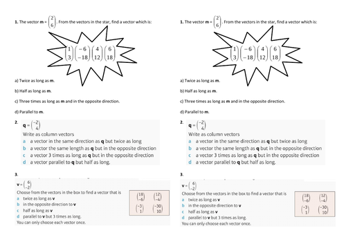 Chapter 25 - Vectors - Edexcel GCSE Maths Higher Tier | Teaching Resources