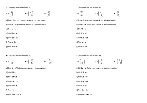 Chapter 25 - Vectors - Edexcel GCSE Maths Higher Tier | Teaching Resources