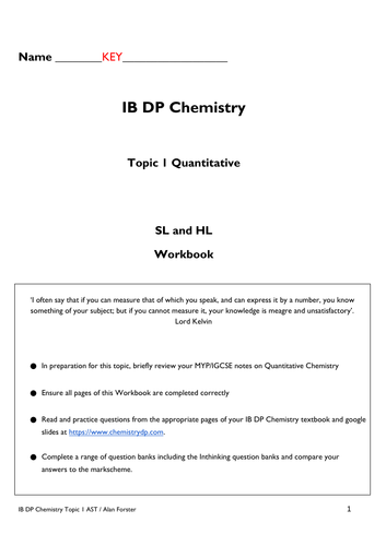 1 Quantitative Chemistry Booklet and Keywords - IBDP Chemistry ...