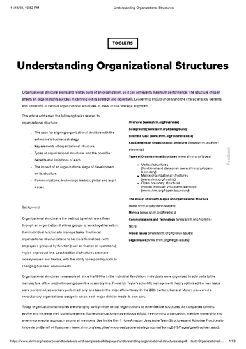 Organisation Management - Lesson 5 Improving Organisational Structure ...