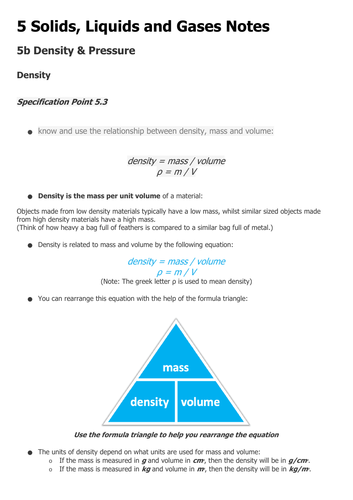 IGCSE Edexcel Physics - Solids, Liquids and Gases - Calculations, Notes ...