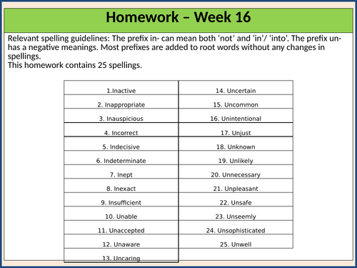 A years worth of English Homework - Year 8 | Teaching Resources