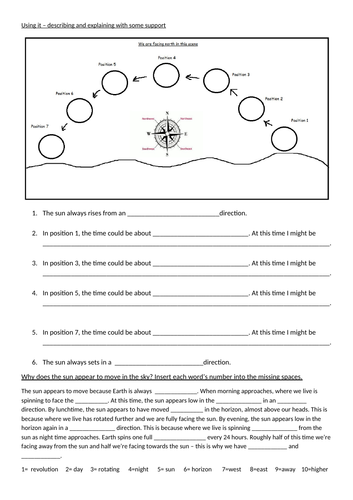 Year 5/6 - the sun's apparent movement across the sky | Teaching Resources