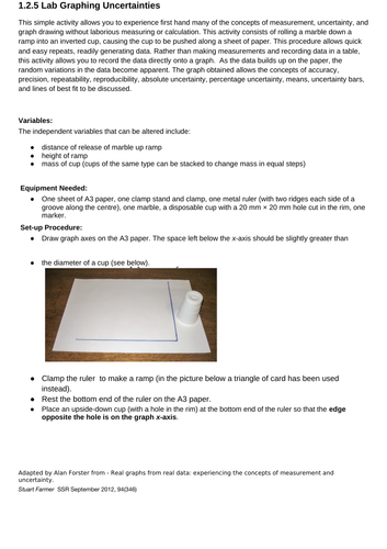 Lab - Graphing Uncertainties | Teaching Resources Lab - Graphing Uncertainties | Teaching Resources