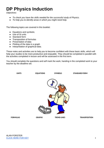 IBDP Physics Induction Doc | Teaching Resources