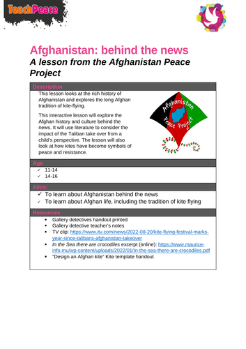Afghanistan – behind the news | Teaching Resources