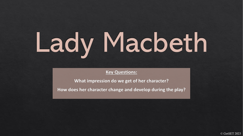 Lady Macbeth Shakespeare Unit of Work | Teaching Resources