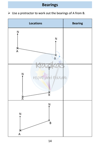 Level 1 Functional Skills Maths - Angles and Bearings - Workbook ...