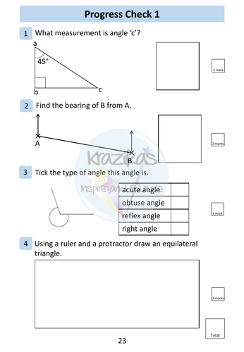 Level 1 Functional Skills Maths - Angles and Bearings - Workbook ...