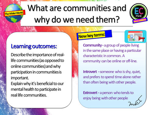Community PSHE | Teaching Resources